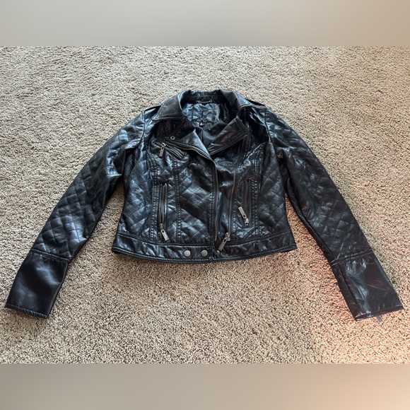 Jackets & Coats | Black Fake Leather Jacket | Poshmark